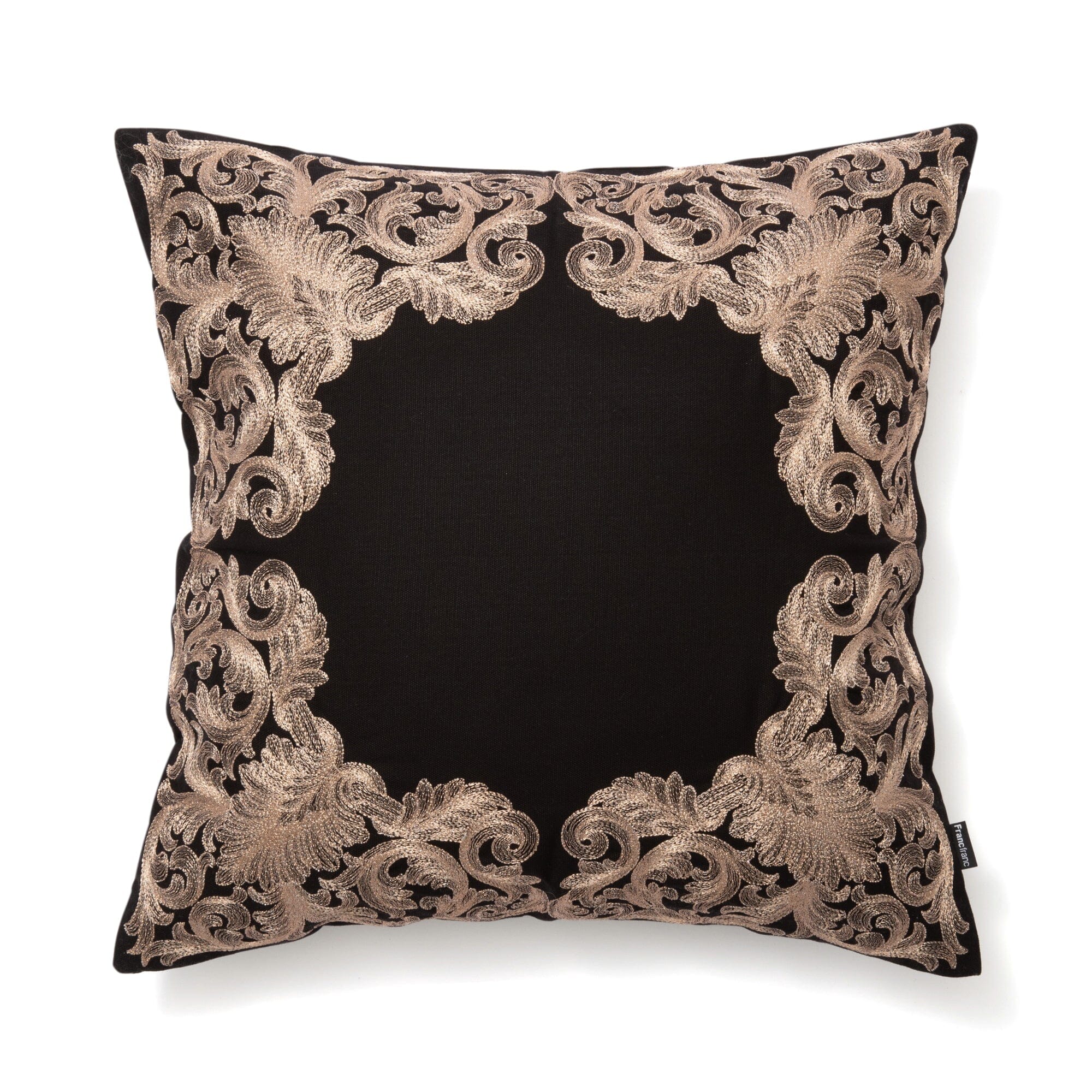 Emb Frame Cushion Cover 450 X 450 Black X Gold – Francfranc Hong Kong