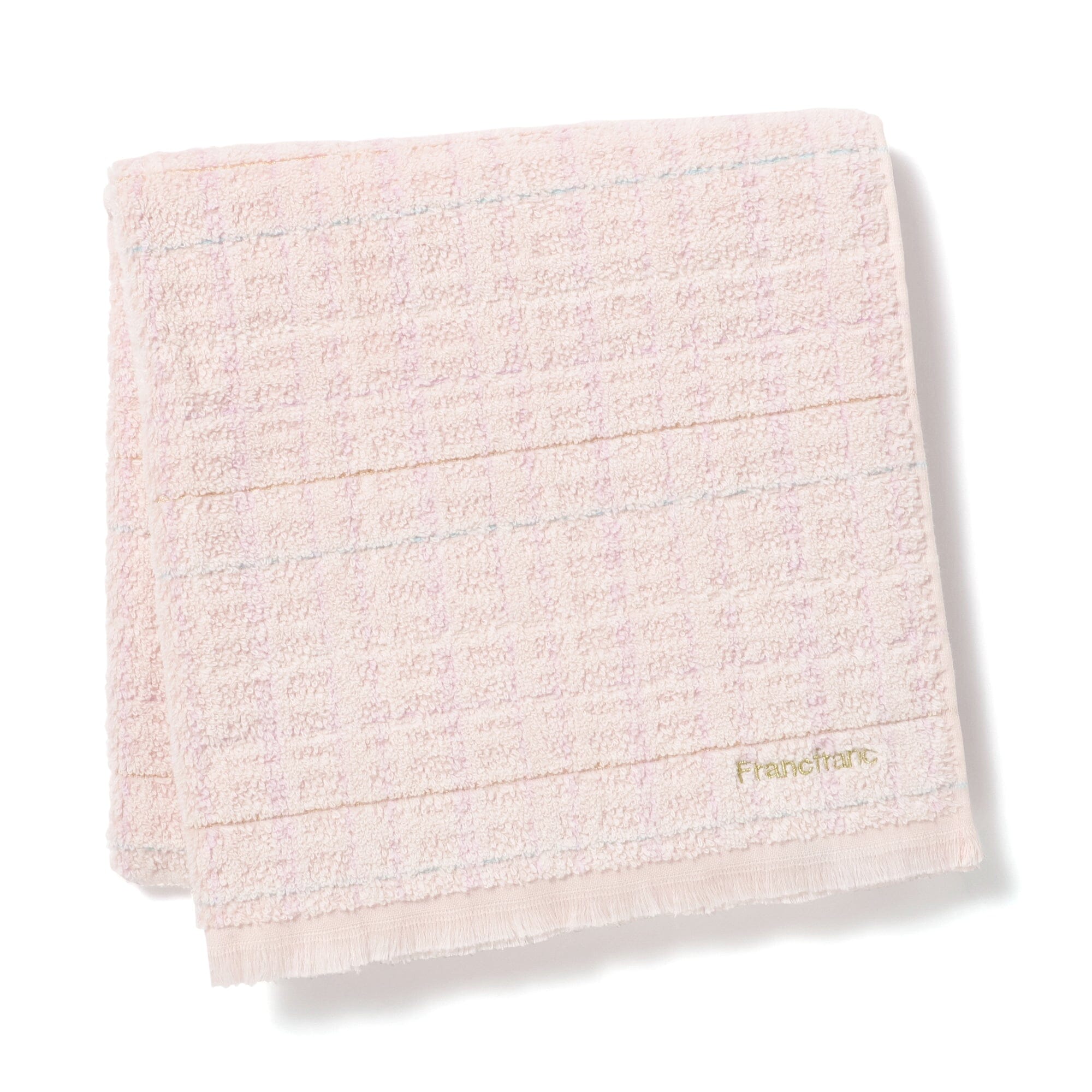 Antibacterial and deodorizing tweed pattern bath towel, pink ...